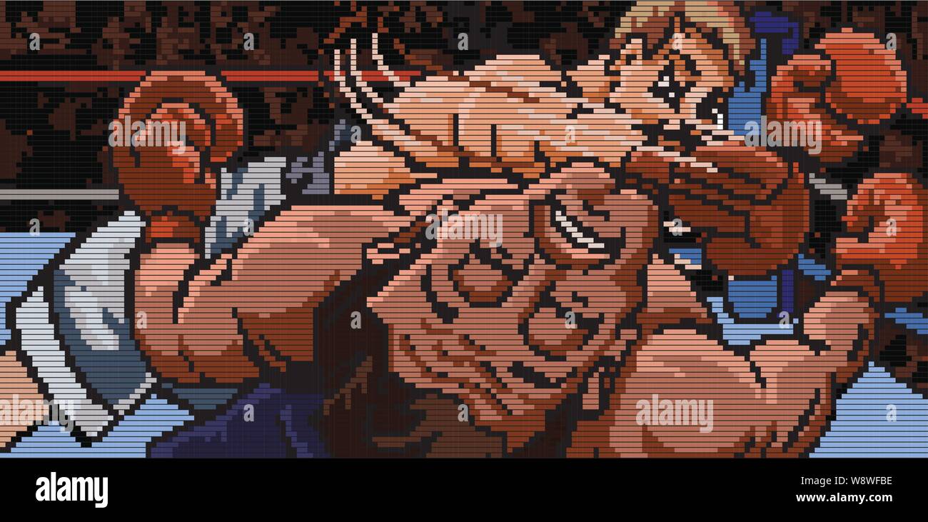 Boxing match punch head Stock Vector Images - Alamy