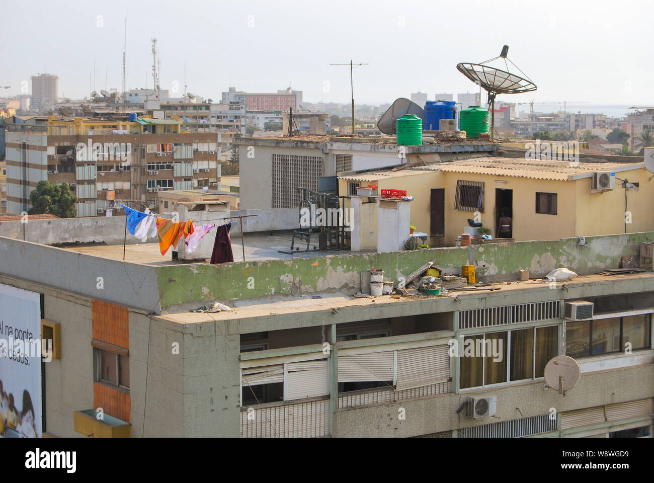Aerial of Angola capital city Luanda roof tops Stock Photo - Alamy
