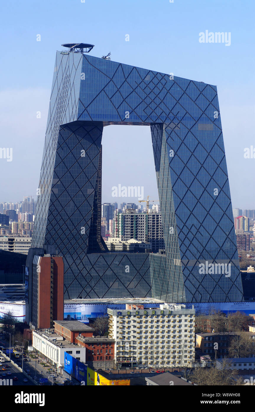 --FILE--View of the pants-shaped building, the new CCTV Tower, in ...