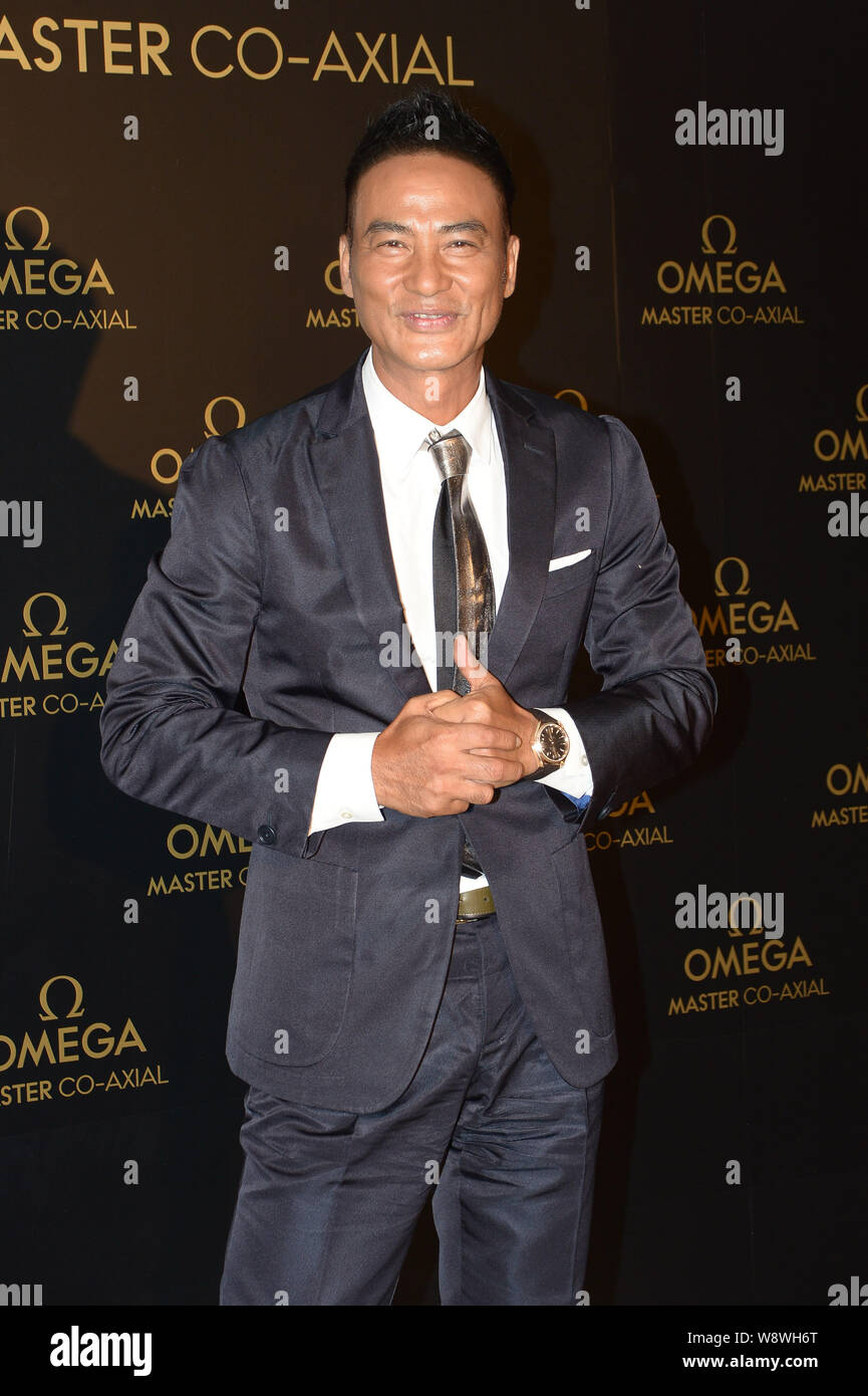 Hong Kong actor Simon Yam poses during a promotional event for Omega ...