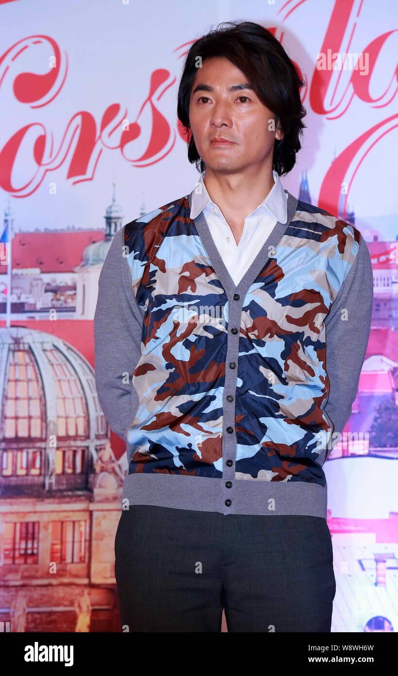 Hong Kong actor Ekin Cheng poses during a press conference for his new ...