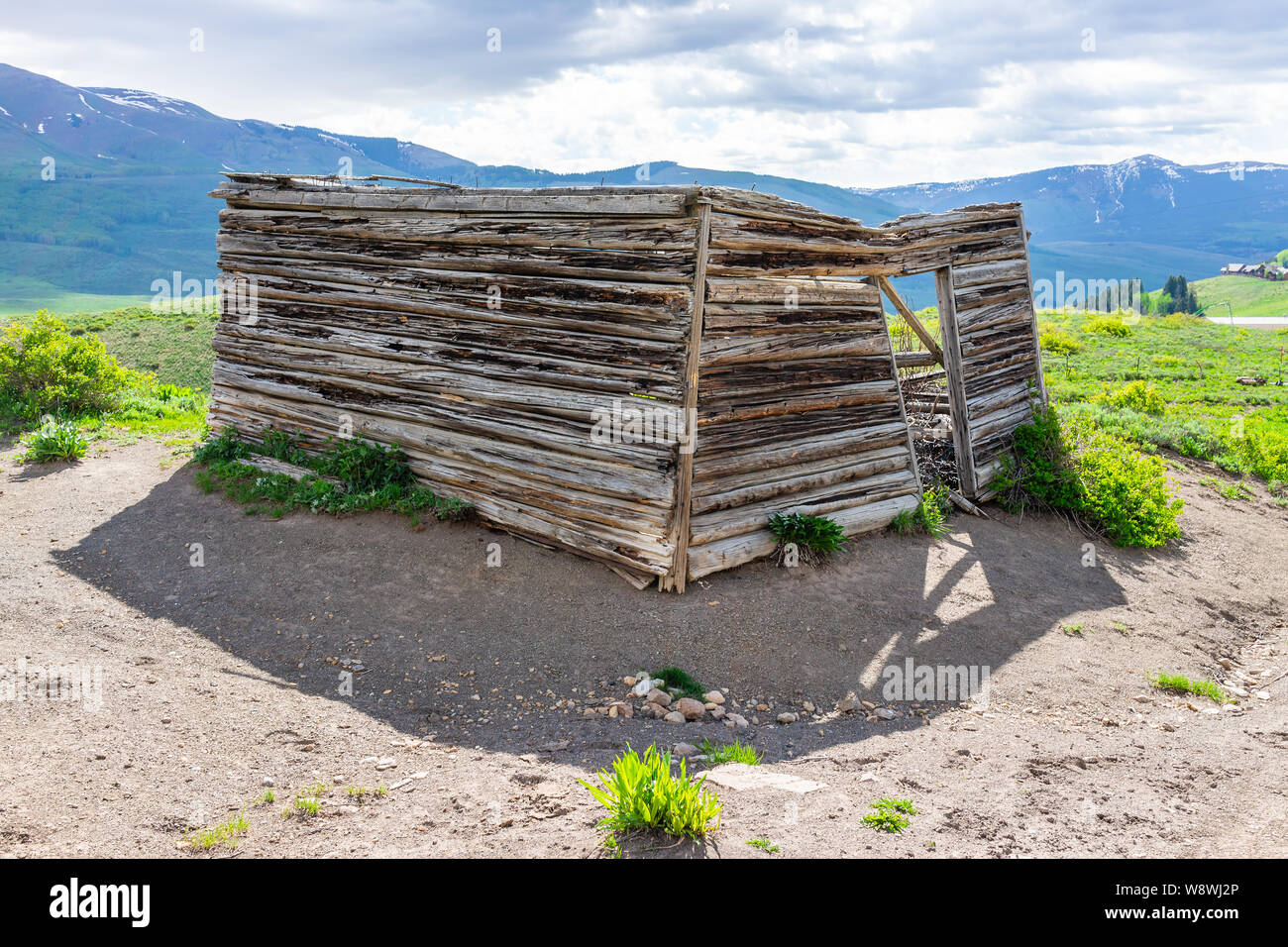 Crested Butte, Colorado Snodgrass hiking trail in summer with abandoned ...