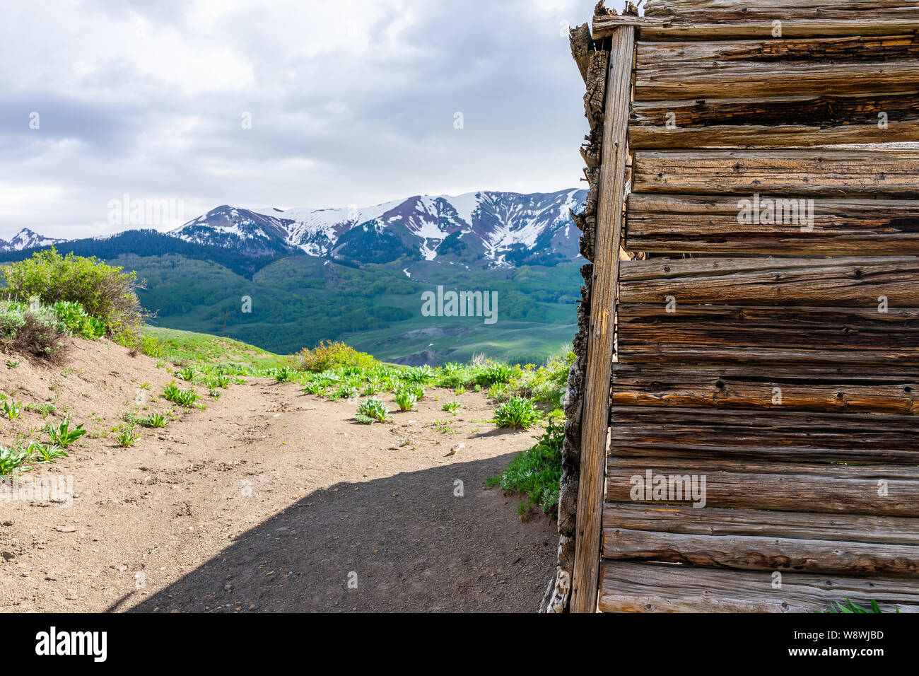 Crested Butte, Colorado Snodgrass trail in summer with abandoned old ...