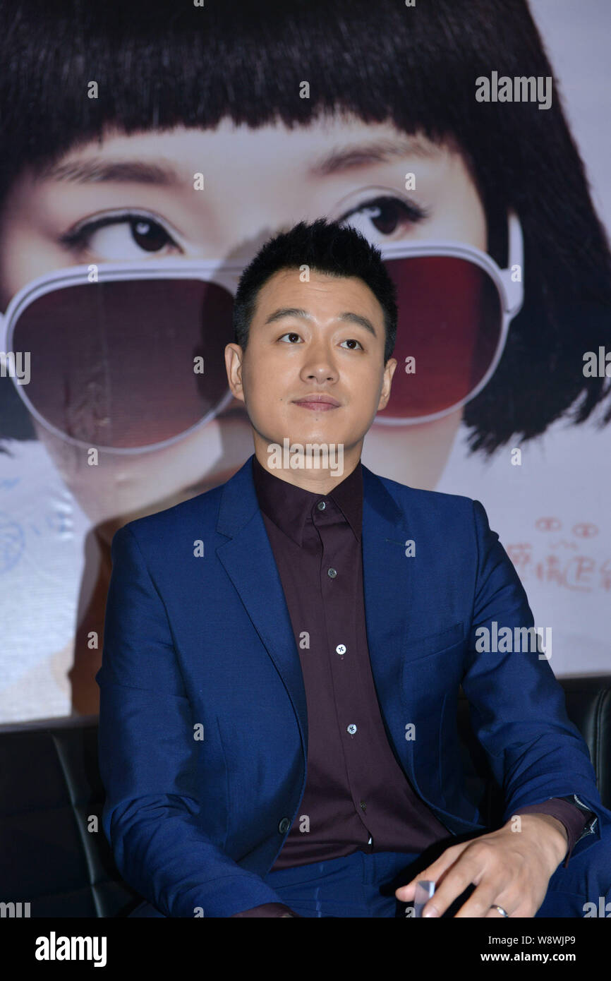 Chinese actor Tong Dawei attends a press conference for his new movie ...