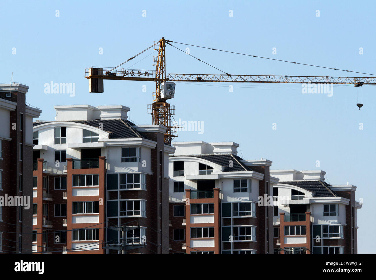 New residential apartment buildings are under construction in Huaian ...