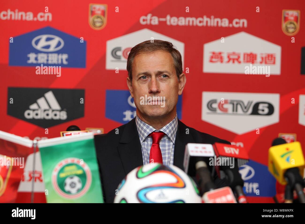 French football coach Alain Perrin, the newly-appointed head coach of ...
