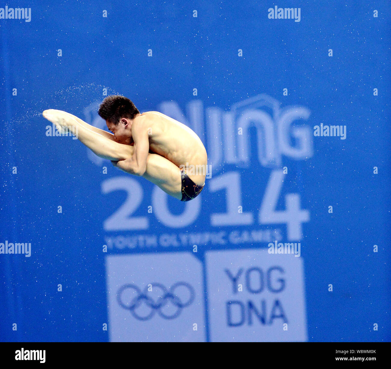 Yang Hao of China competes in the final of the men's 10m platform ...