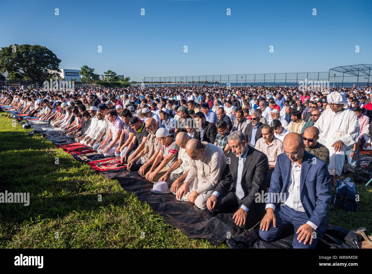 Brooklyn, United States. 11th Aug, 2019. Muslim Americans gathering in ...