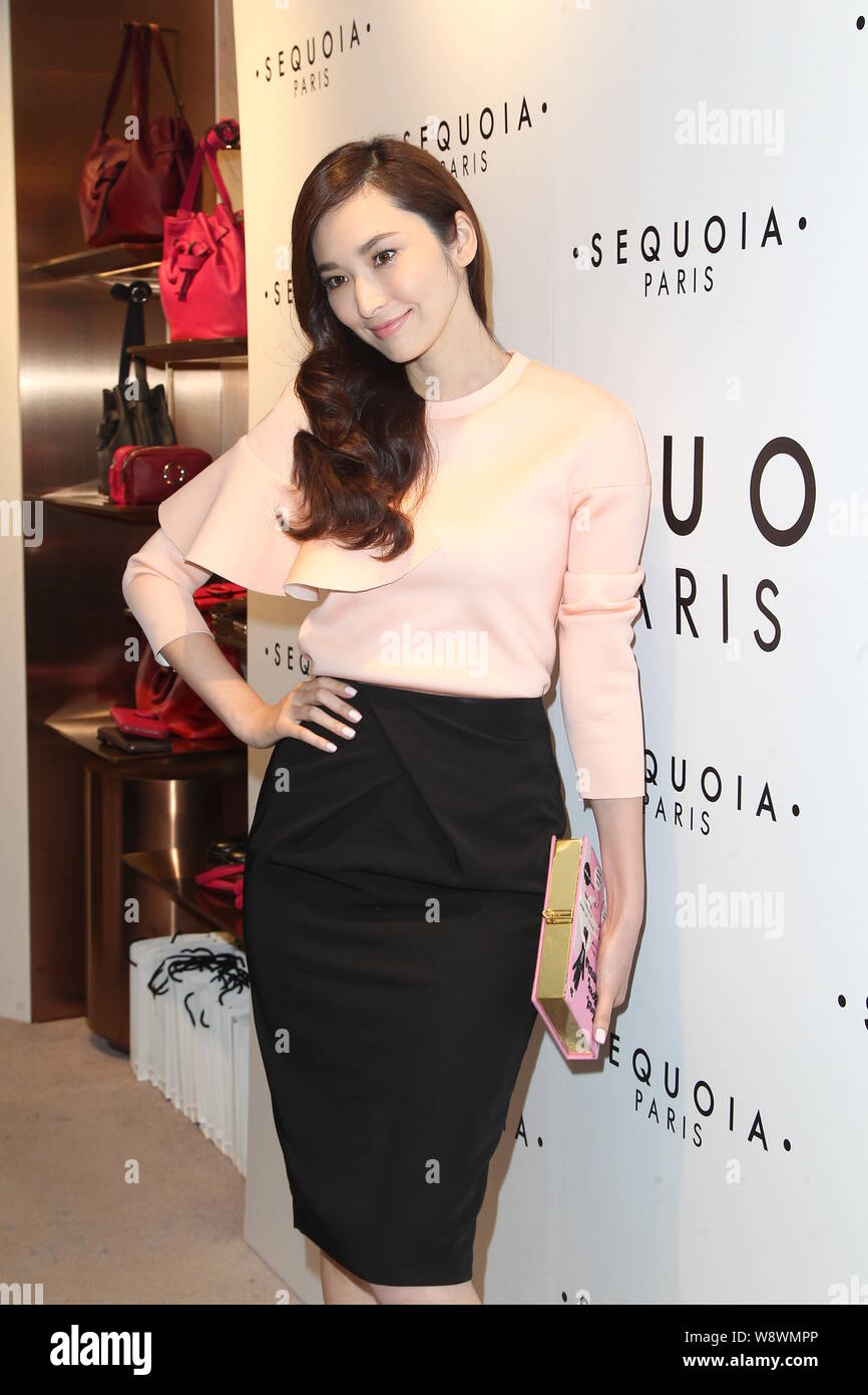 Taiwanese model and actress Pace Wu poses during a Sequoia fashion ...