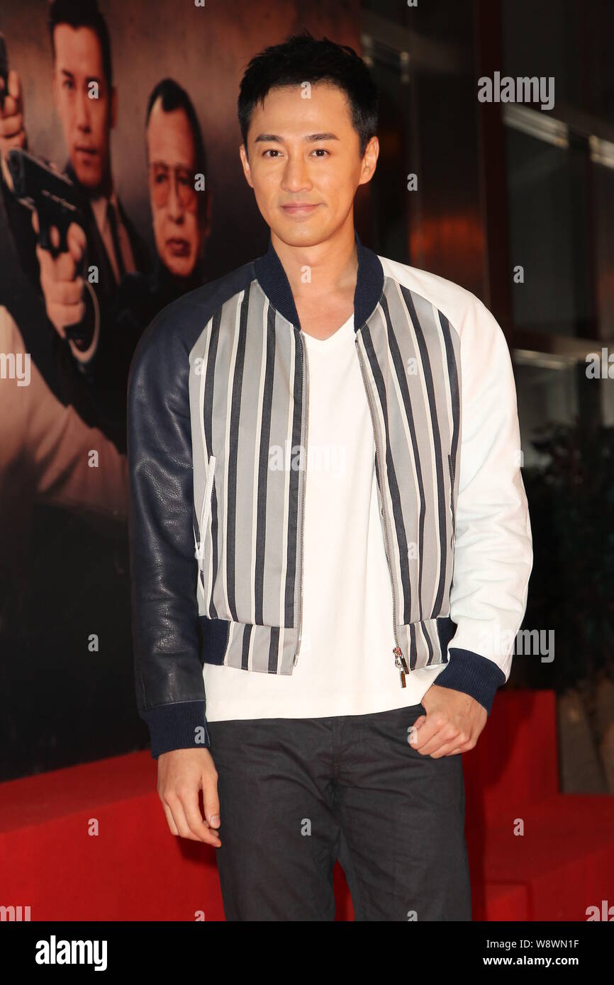 Hong Kong actor Raymond Lam poses during a celebration party for his TV ...