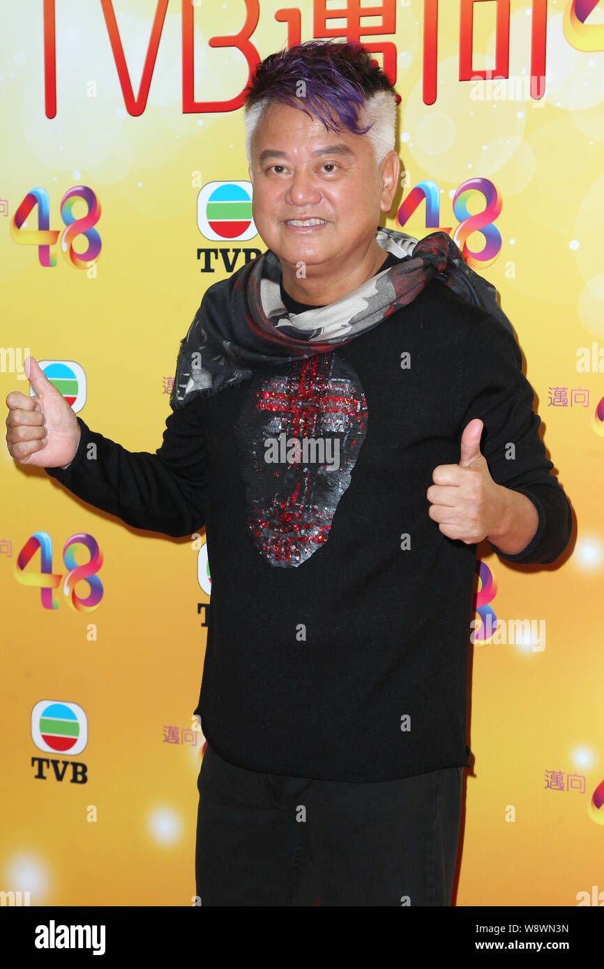 Hong Kong actor Natalis Chan poses as he arrives for a light-up ...