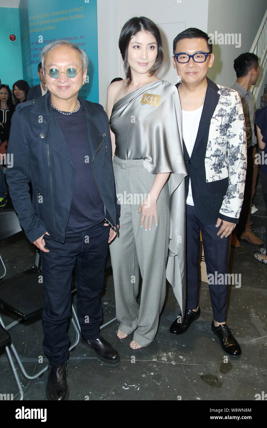 (From left) Hong Kong artist manager Paco Wong, singer and actress ...