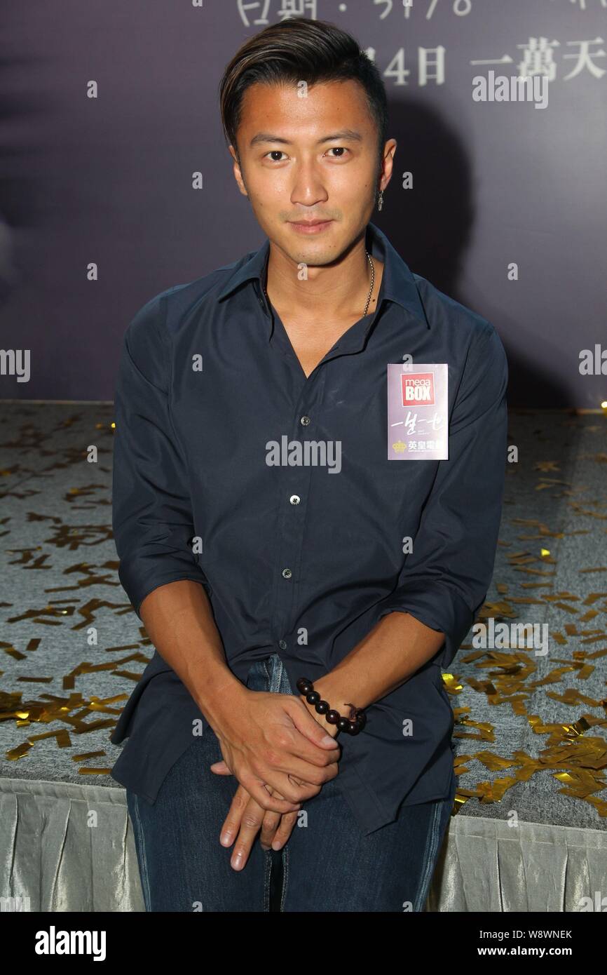 Hong Kong actor Nicholas Tse poses during a press conference for his ...