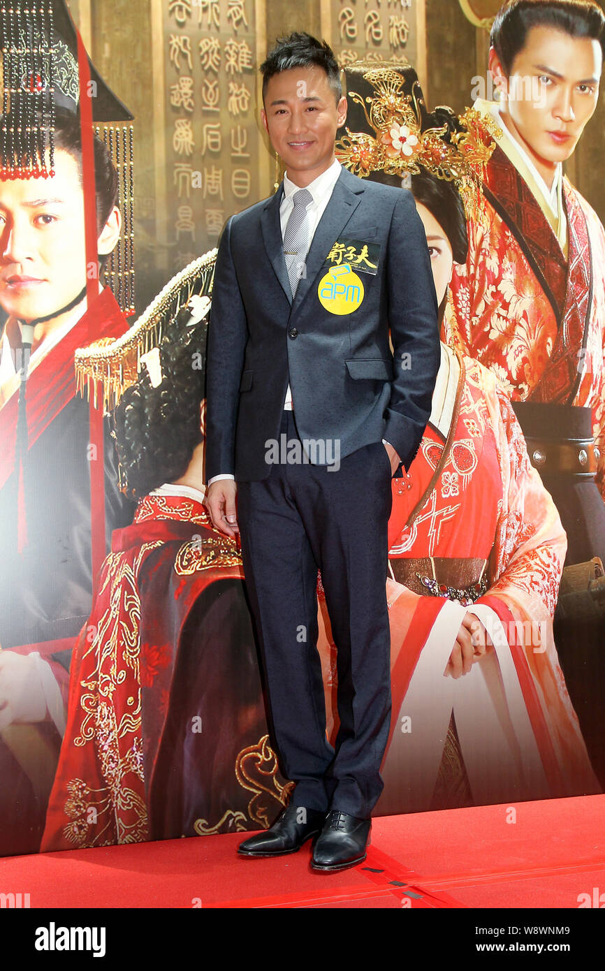 Hong Kong actor Raymond Lam poses during a press conference for his TV ...