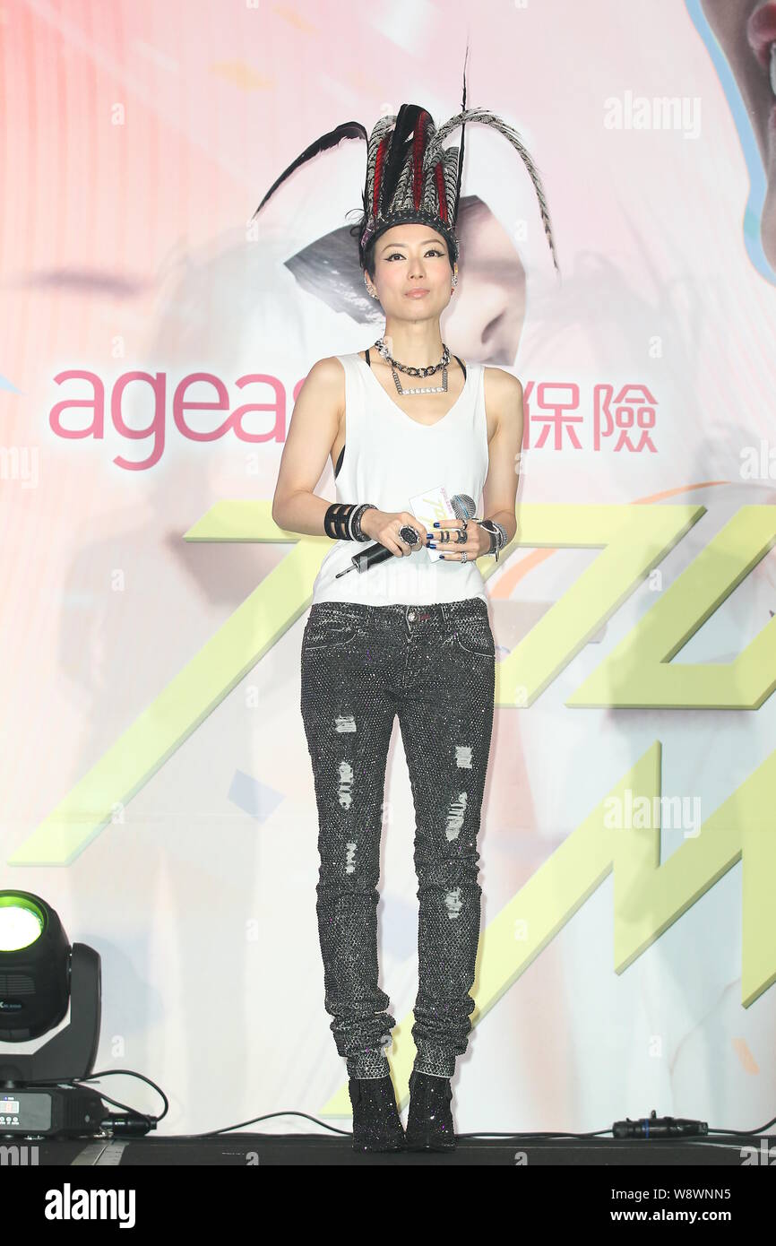 Hong Kong actress and singer Sammi Cheng poses during a press ...