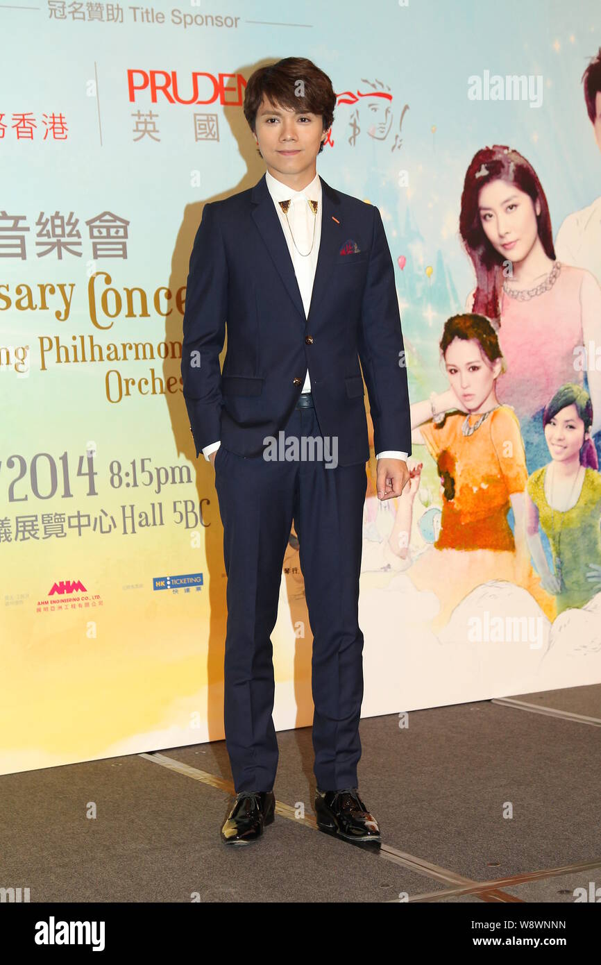 Hong Kong singer Hins Cheung poses at a press conference for the Disney ...