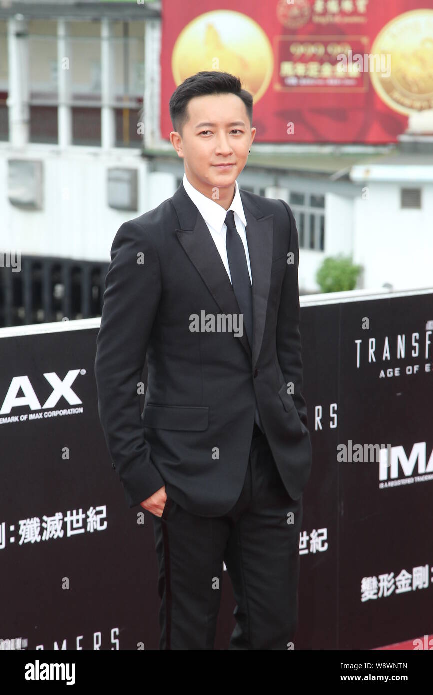 Chinese actor Han Geng poses on the red carpet for the world premiere ...