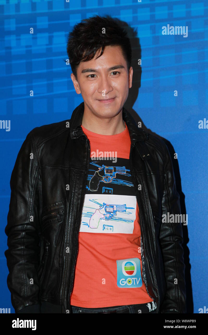 Hong Kong actor Kenneth Ma poses during the launching ceremony for GOTV ...