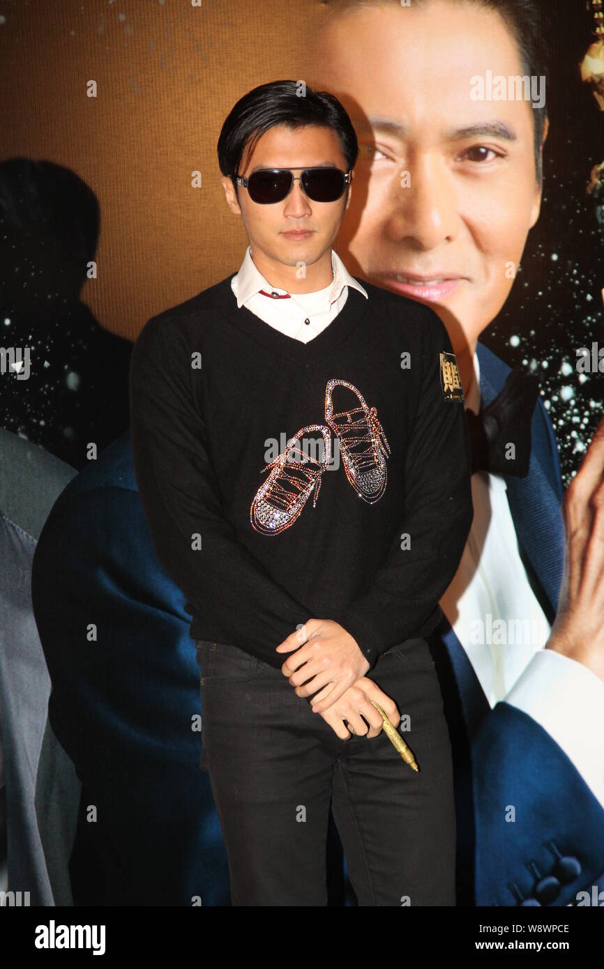 Hong Kong actor Nicholas Tse poses at a premiere for his new movie ...