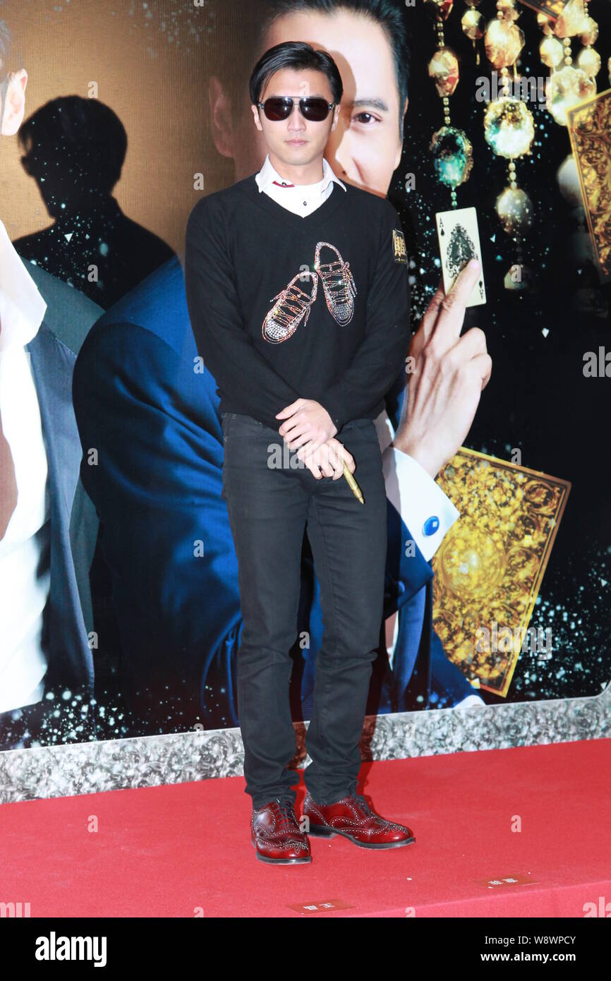 Hong Kong actor Nicholas Tse poses at a premiere for his new movie ...