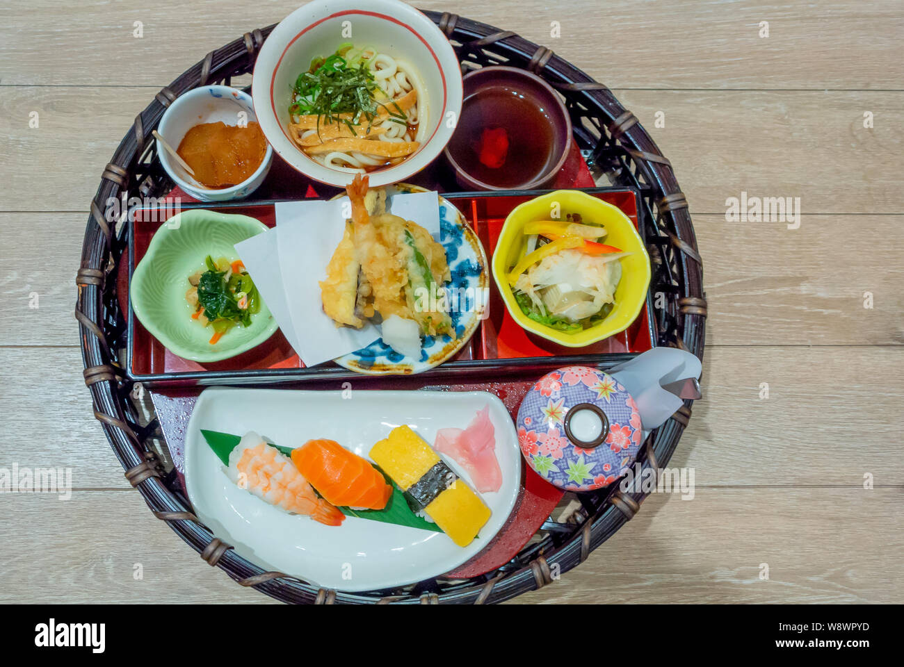 A Teishoku, set menu at a japanese restaurant, tokyo, japan Stock Photo ...