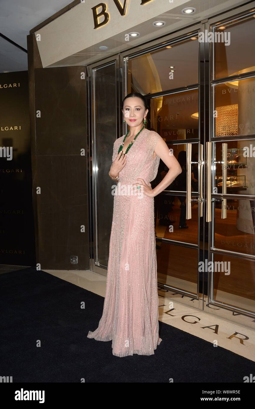 Hong Kong actress Carina Lau poses during the opening ceremony for a ...
