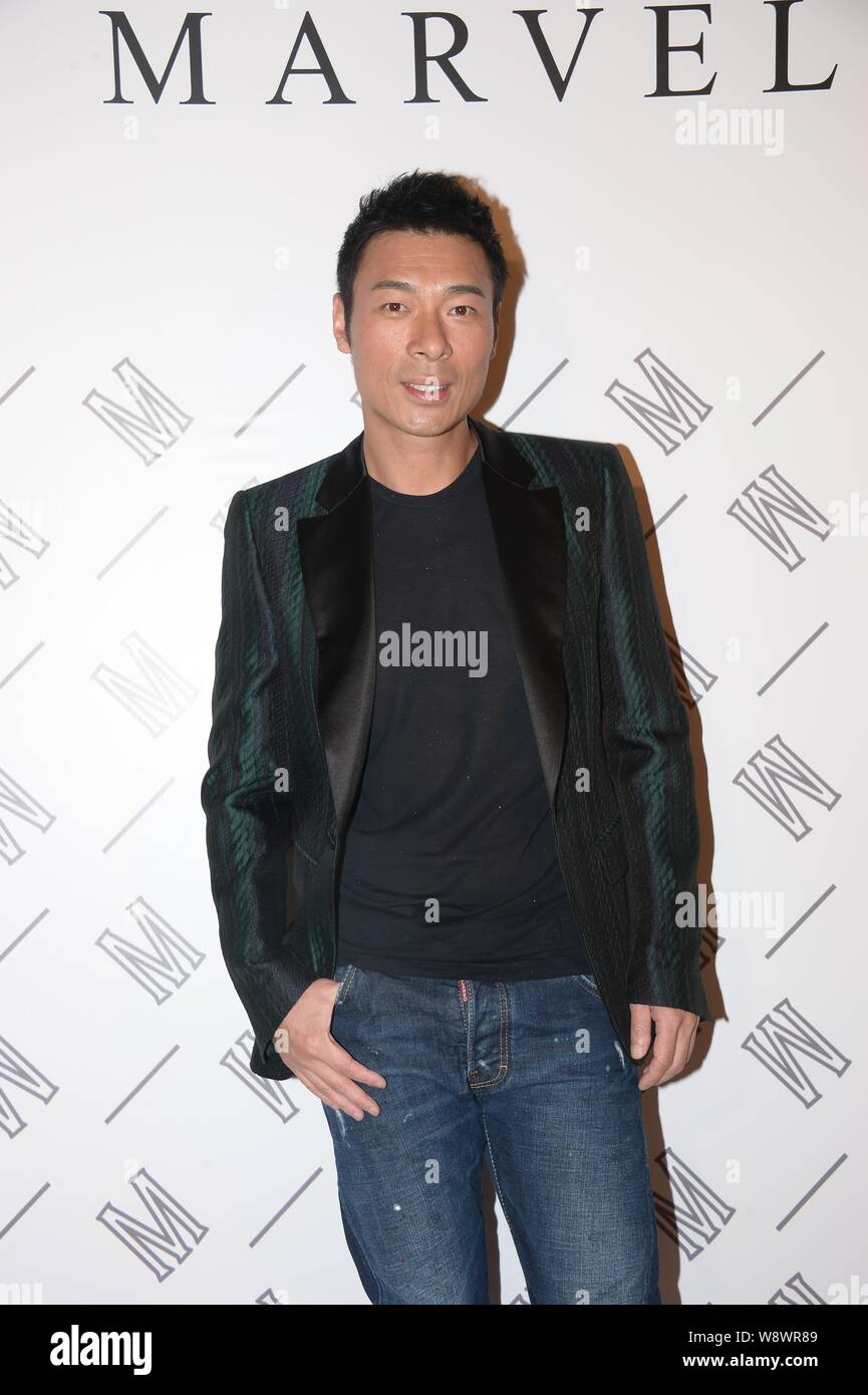 Hong Kong singer Andy Hui poses during the opening ceremony for a new ...