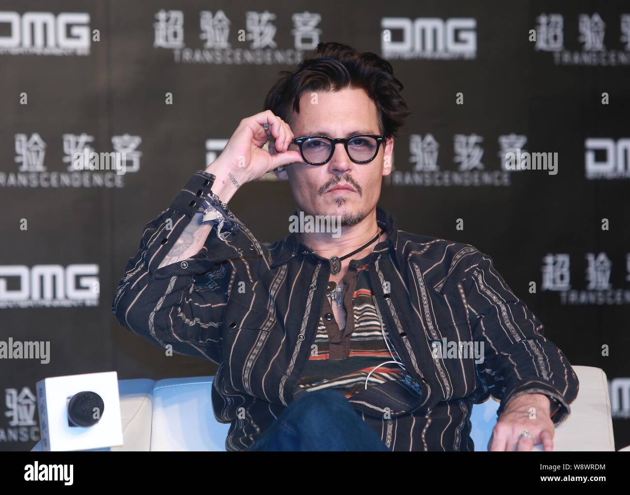 American actor Johnny Depp attends a press conference for his movie ...