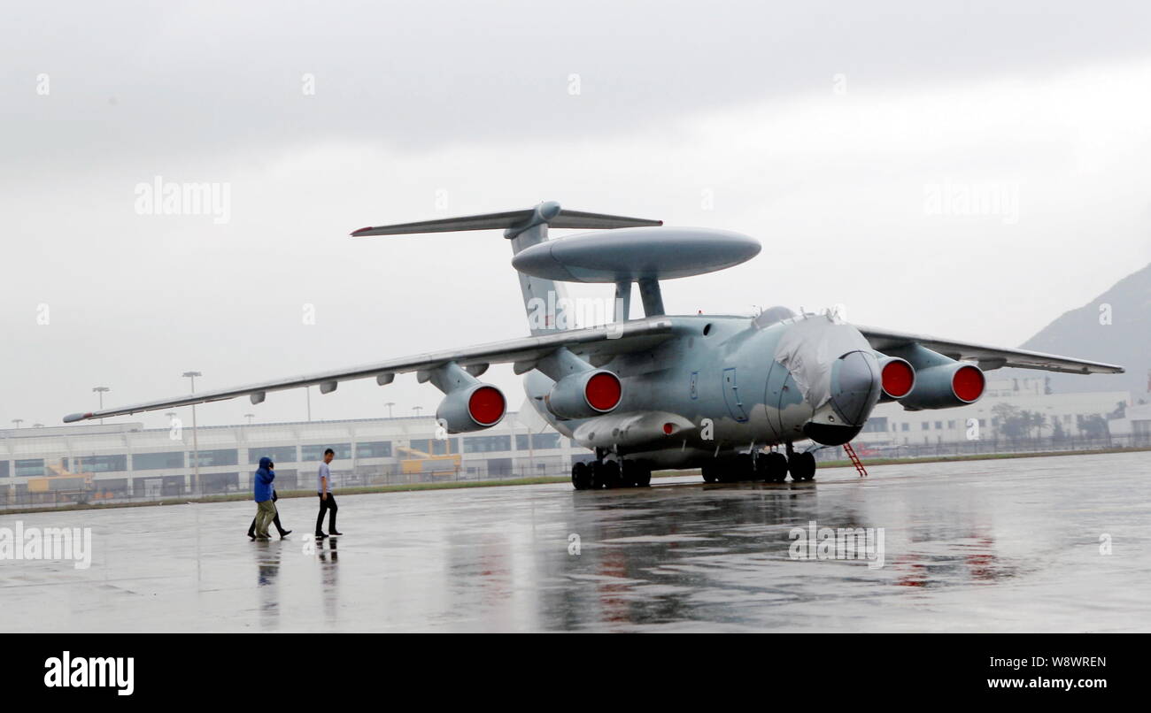 A KJ-2000 airborne early warning and control aircraft of the Chinese ...