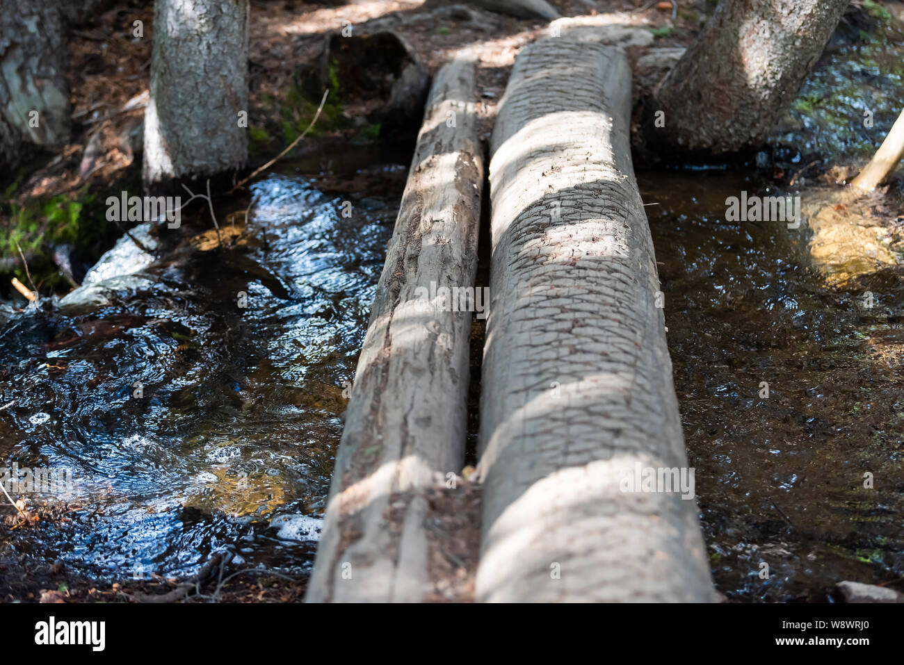 Log over creek hi-res stock photography and images - Alamy