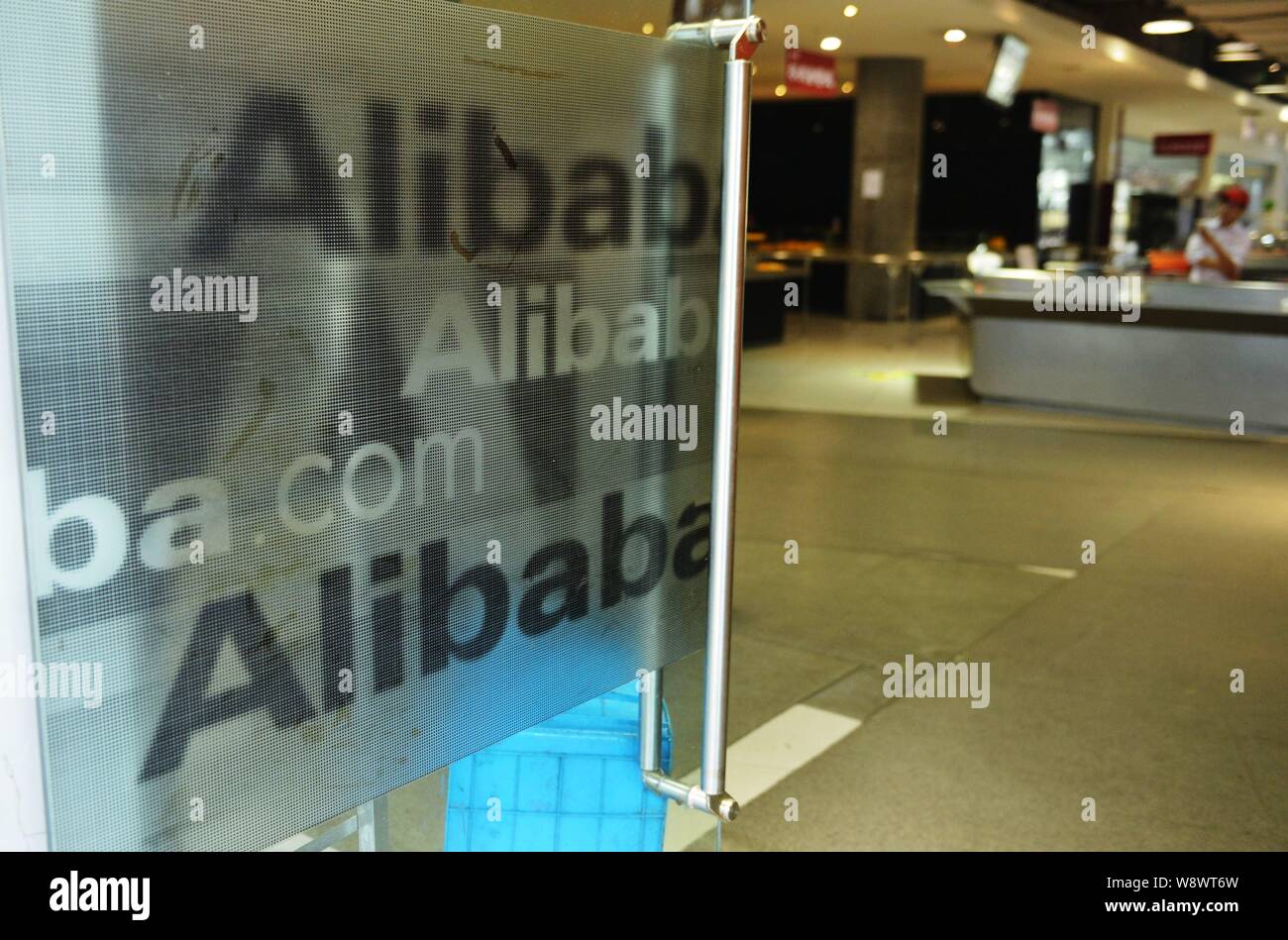 --FILE--Logos of Alibaba are seen at the headquarters of Chinese e ...