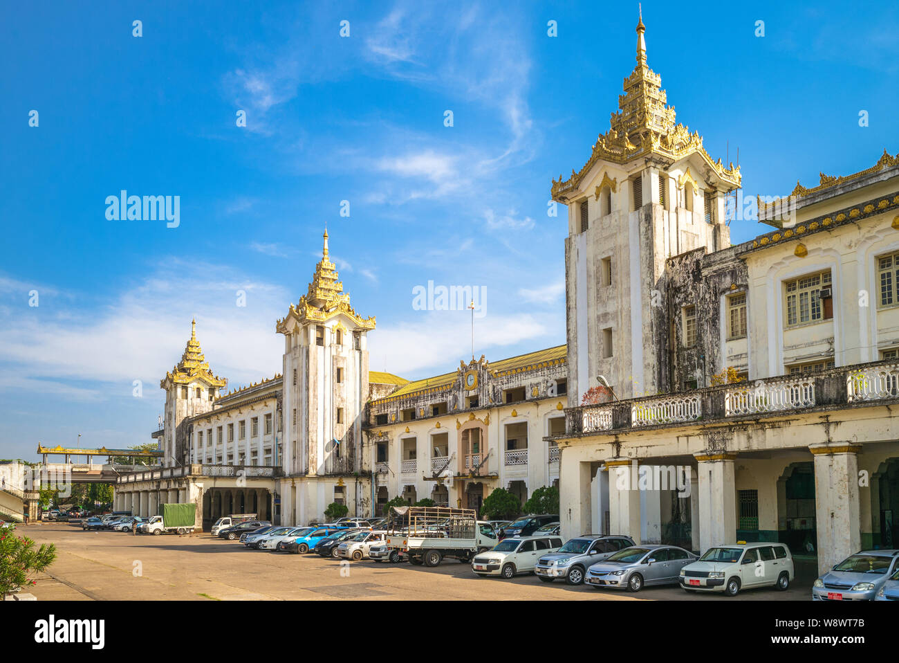 Yangon Central Railway Station in Yangon, Myanmar Stock Photo - Alamy