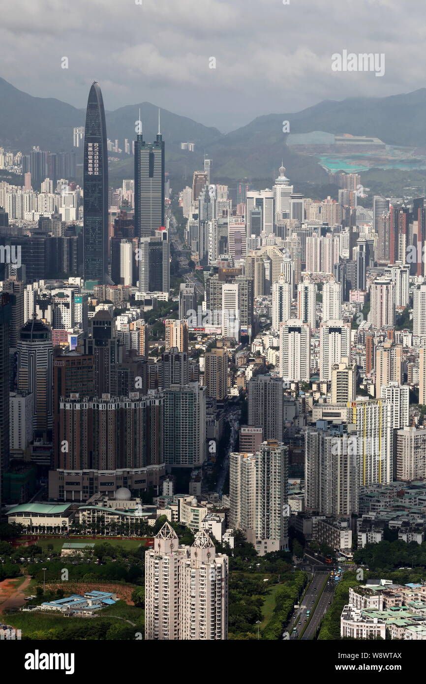 This picture taken from high in the Ping An International Finance ...