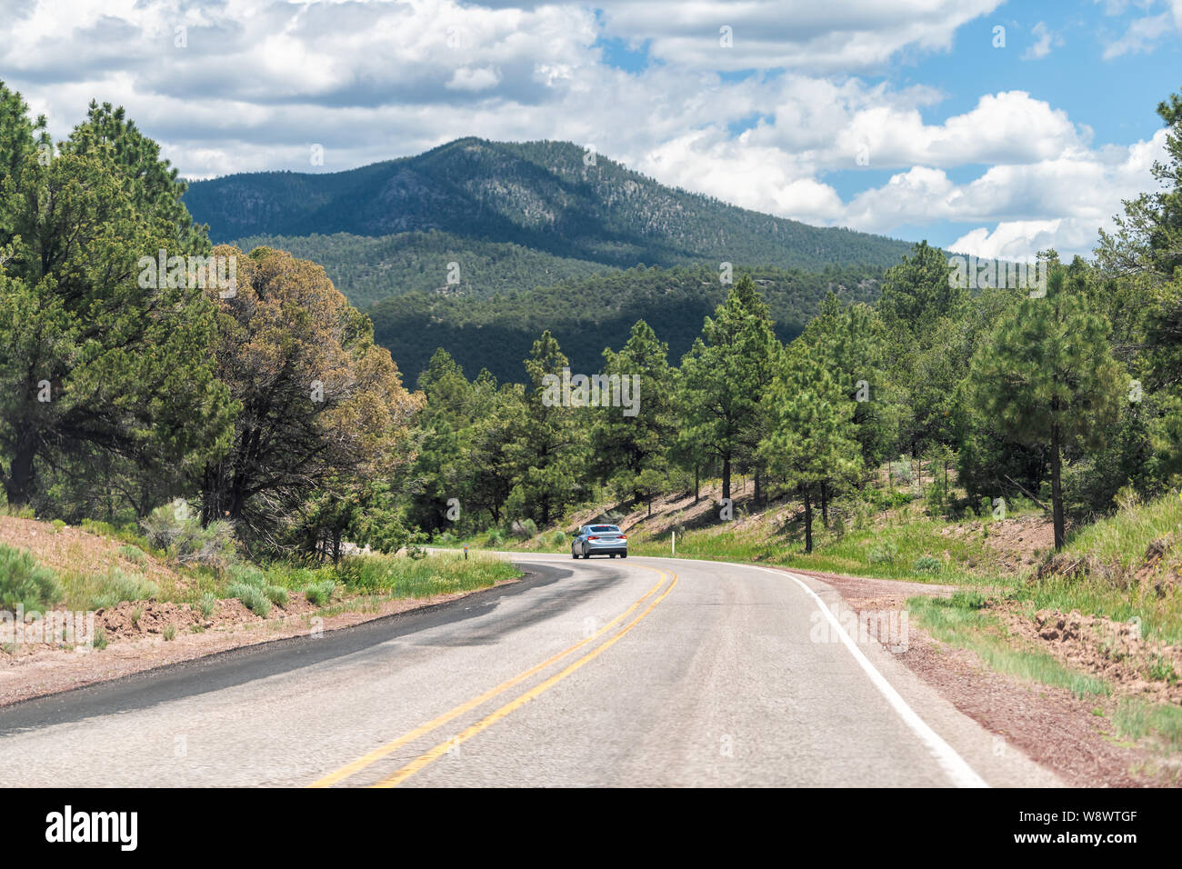 Carson National Forest highway 75 in Penasco, New Mexico with Sangre de ...