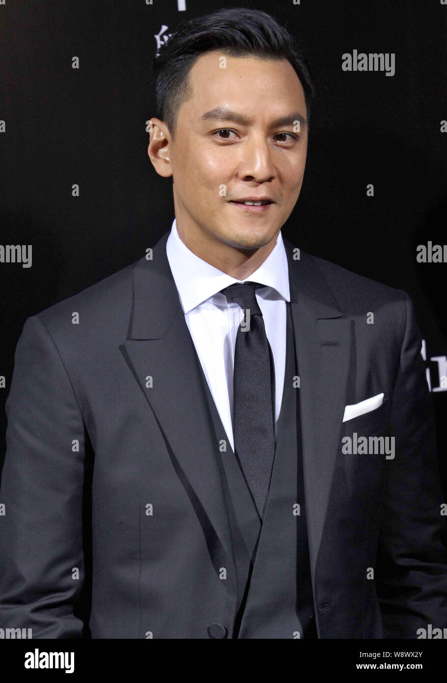 Hong Kong actor Daniel Wu smiles during the premiere of his new micro ...