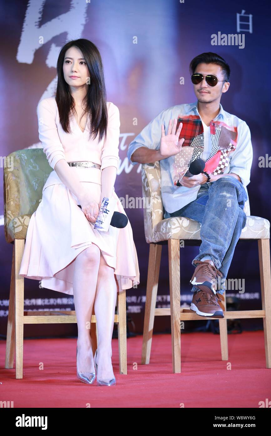 Hong Kong actor Nicholas Tse, right, and Chinese actress Gao Yuanyuan ...