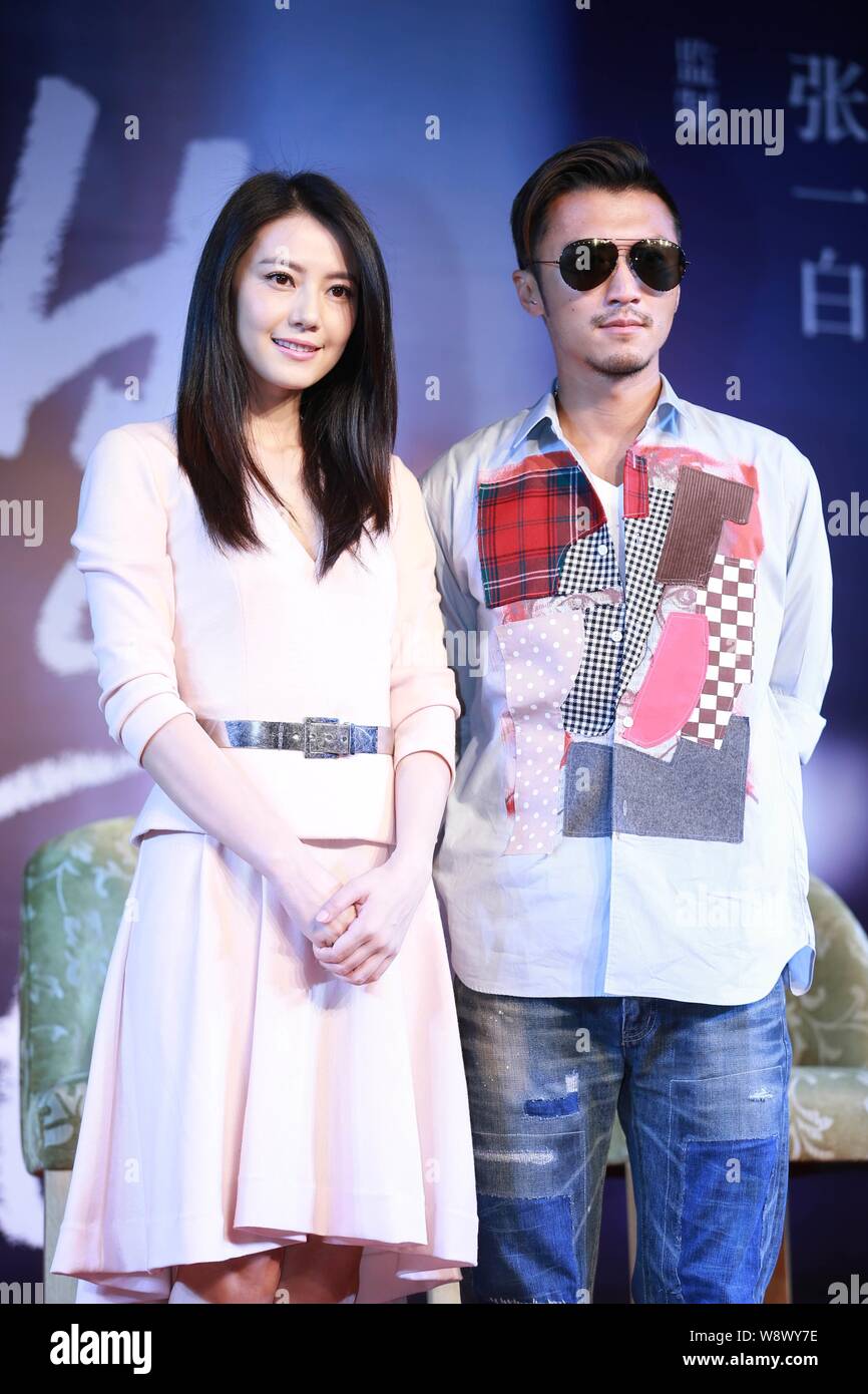 Hong Kong actor Nicholas Tse, right, and Chinese actress Gao Yuanyuan ...