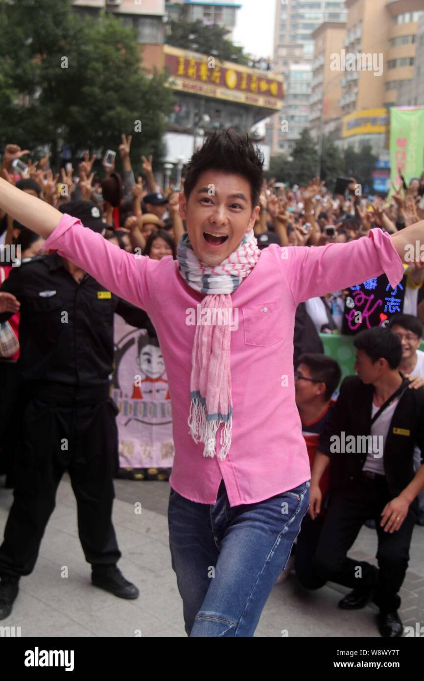 Taiwanese singer and actor Jimmy Lin poses at a fan meeting event in ...