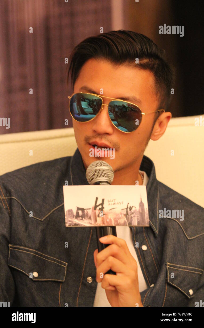 Hong Kong actor Nicholas Tse speaks during a promotional event for his ...