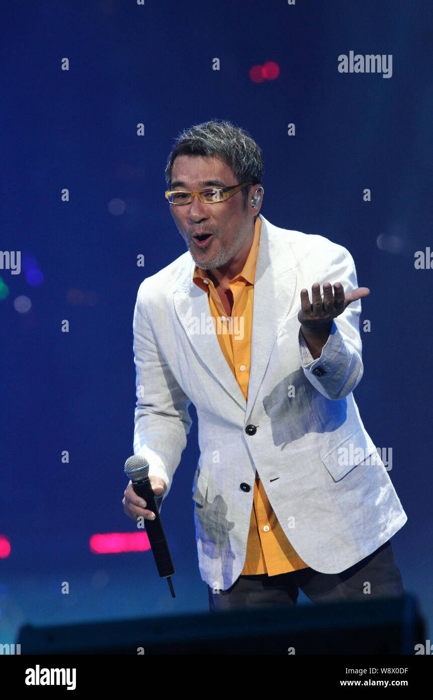Taiwanese singer and songwriter Jonathan Lee performs during a stars ...