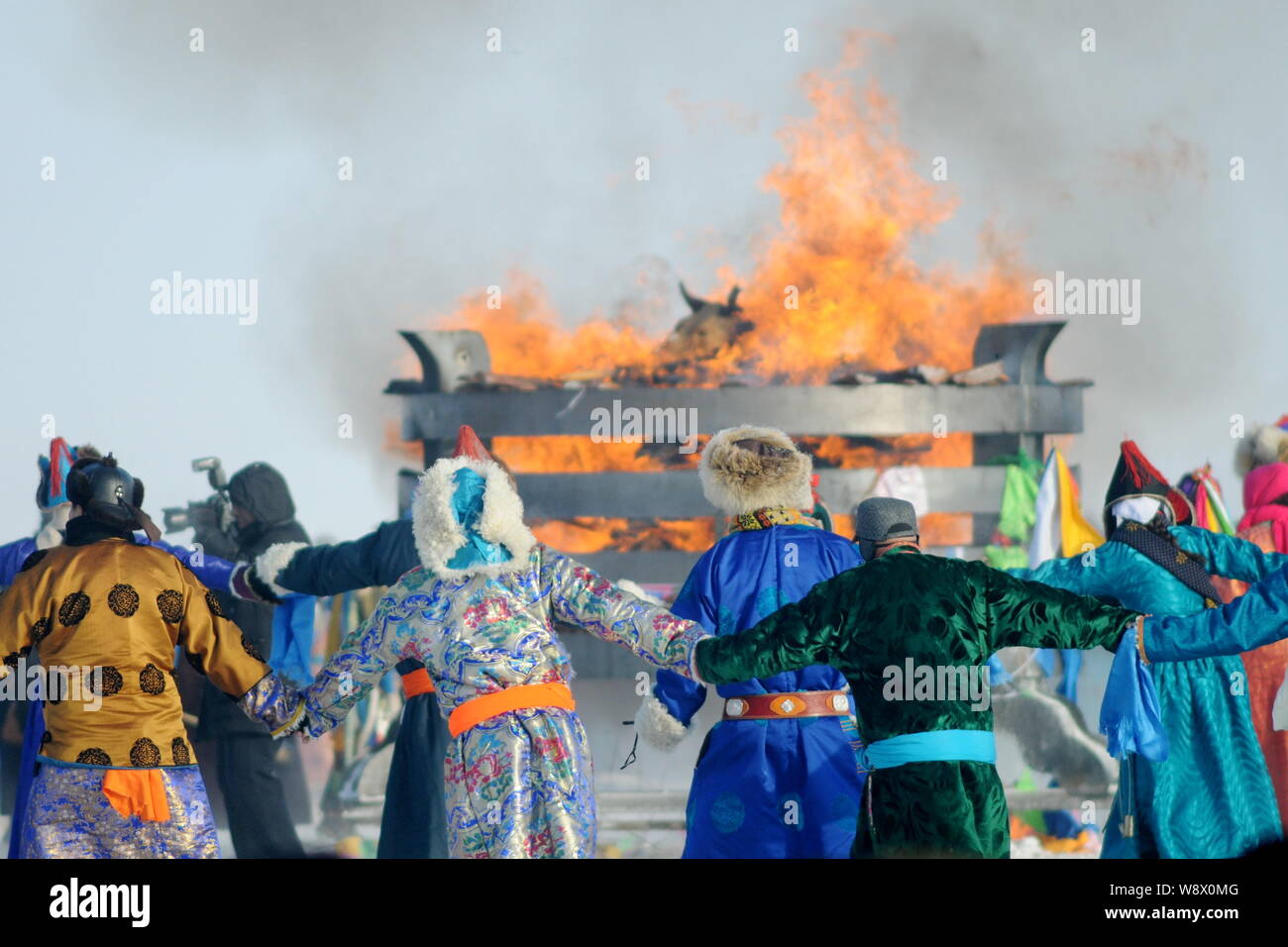 Fire sacrifice hi-res stock photography and images - Alamy