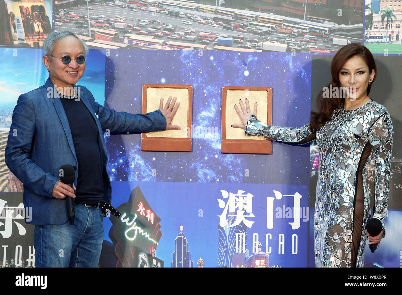 Taiwanese singer and actress Landy Wen, right, and Hong Kong star ...