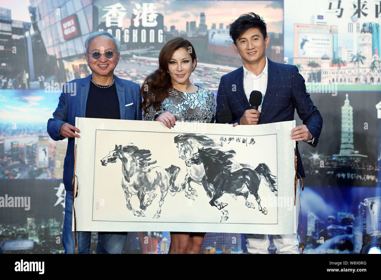 (From left) Hong Kong star manager Paco Wong, Taiwanese singer and ...