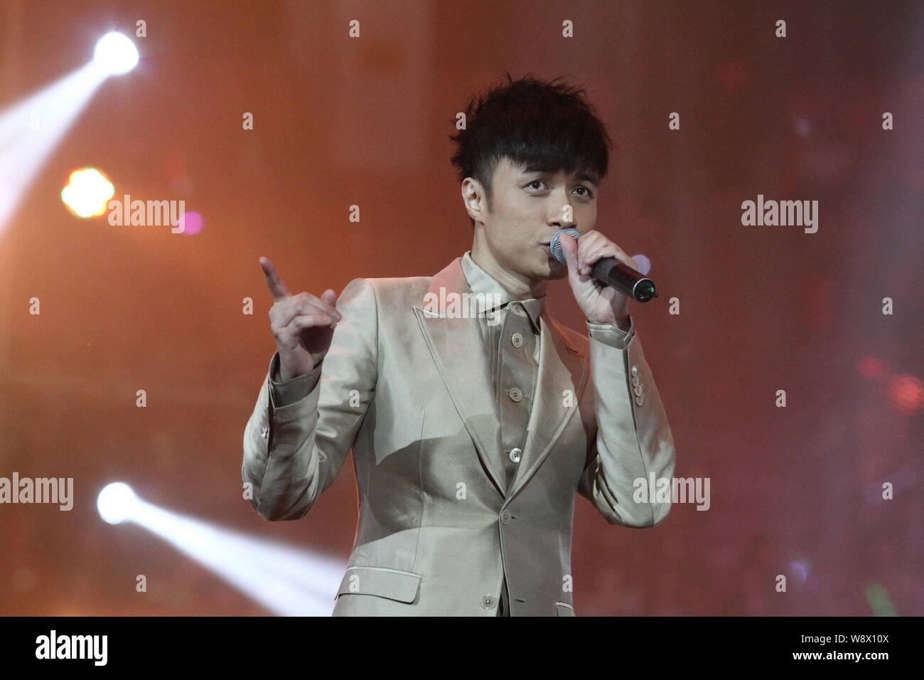 Hong Kong singer and actor Leo Ku Kui-Kei performs during a stars ...