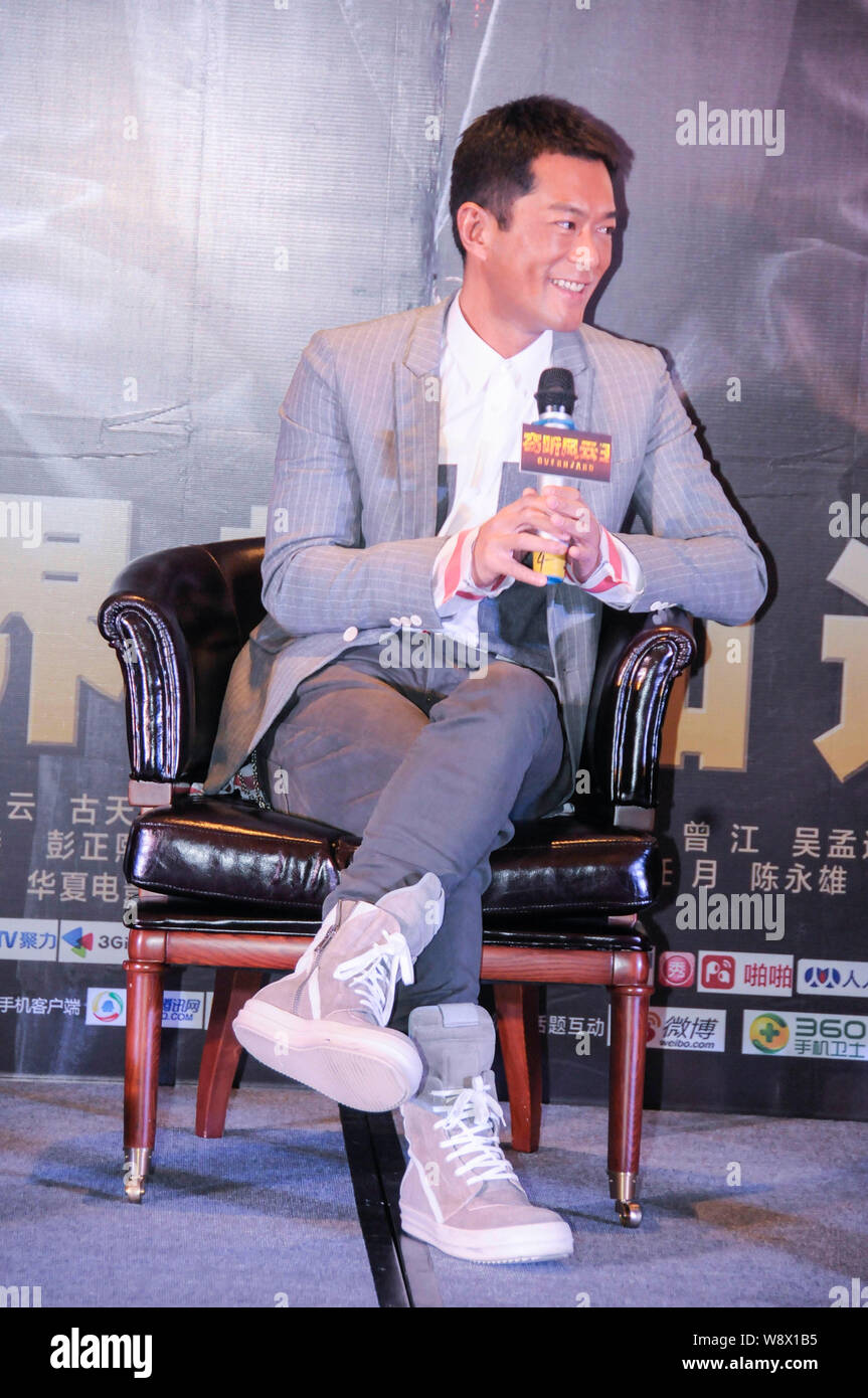 Hong Kong actor Louis Koo smiles during a press conference for his new ...