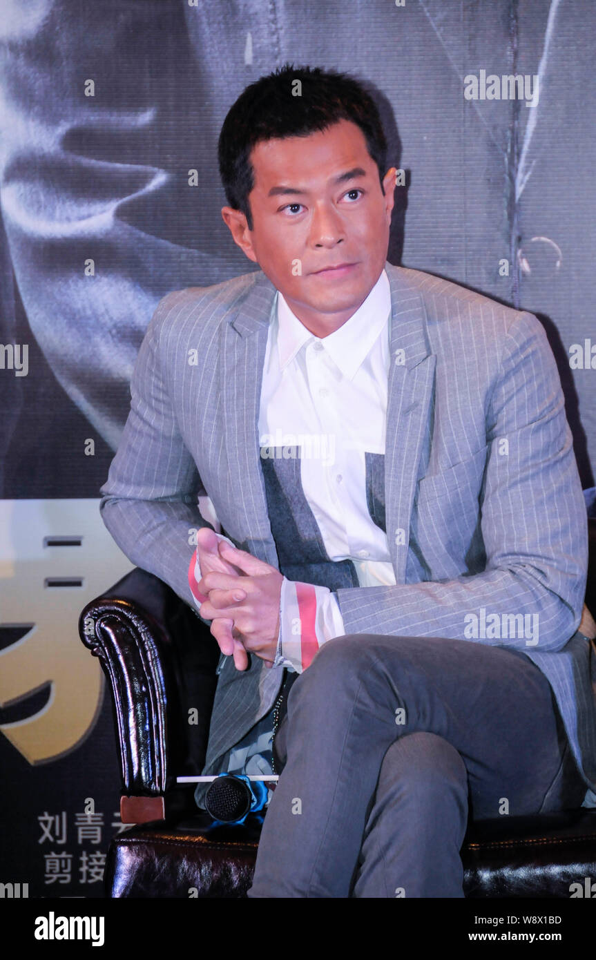 Hong Kong actor Louis Koo listens during a press conference for his new ...