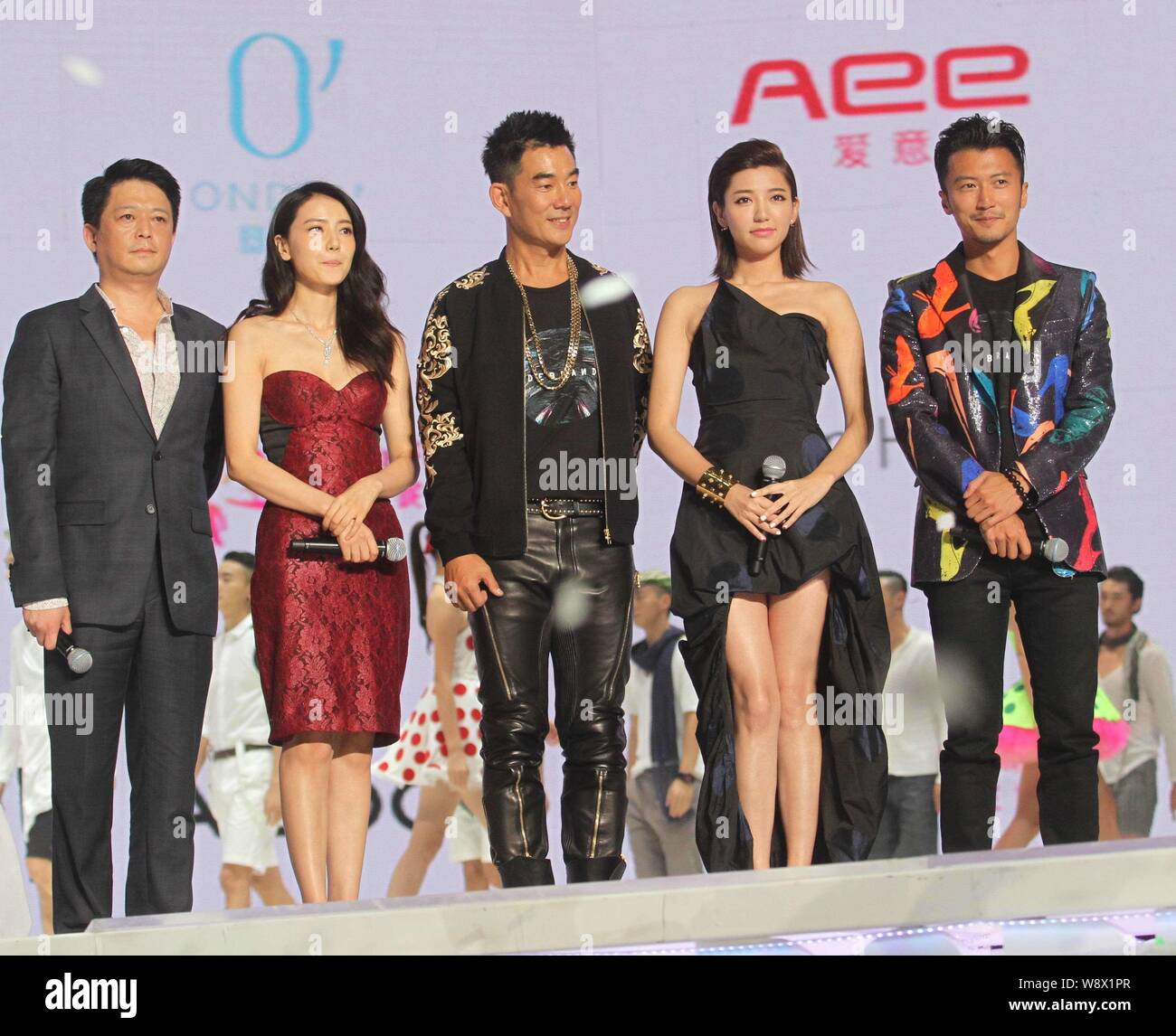 (From left) Daphne International Holdings chairman Chen Ying-Chieh, Chinese actress Gao Yuanyuan ...