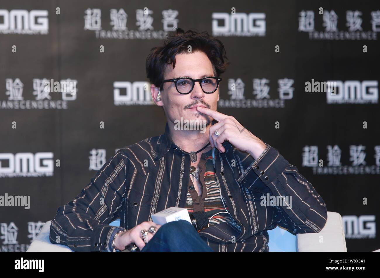 American actor Johnny Depp attends a press conference for his movie ...