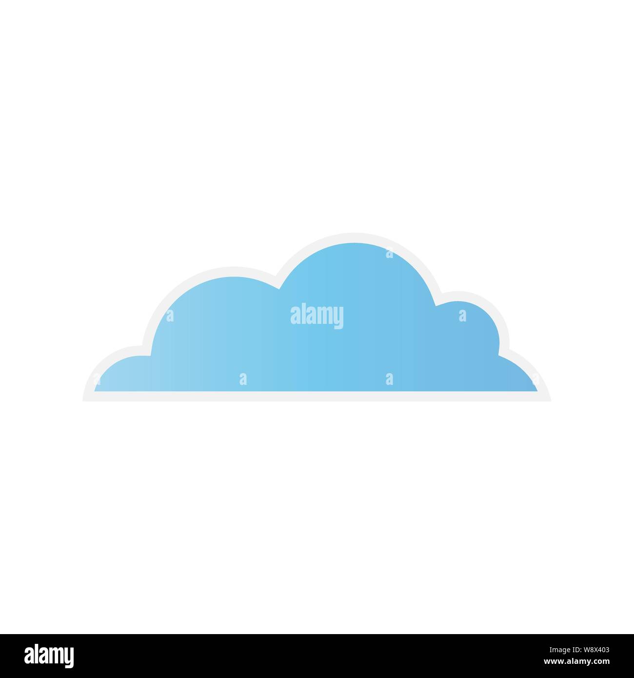 clouds. Blue sky with different cloud shapes. Cute summer cloudscape ...