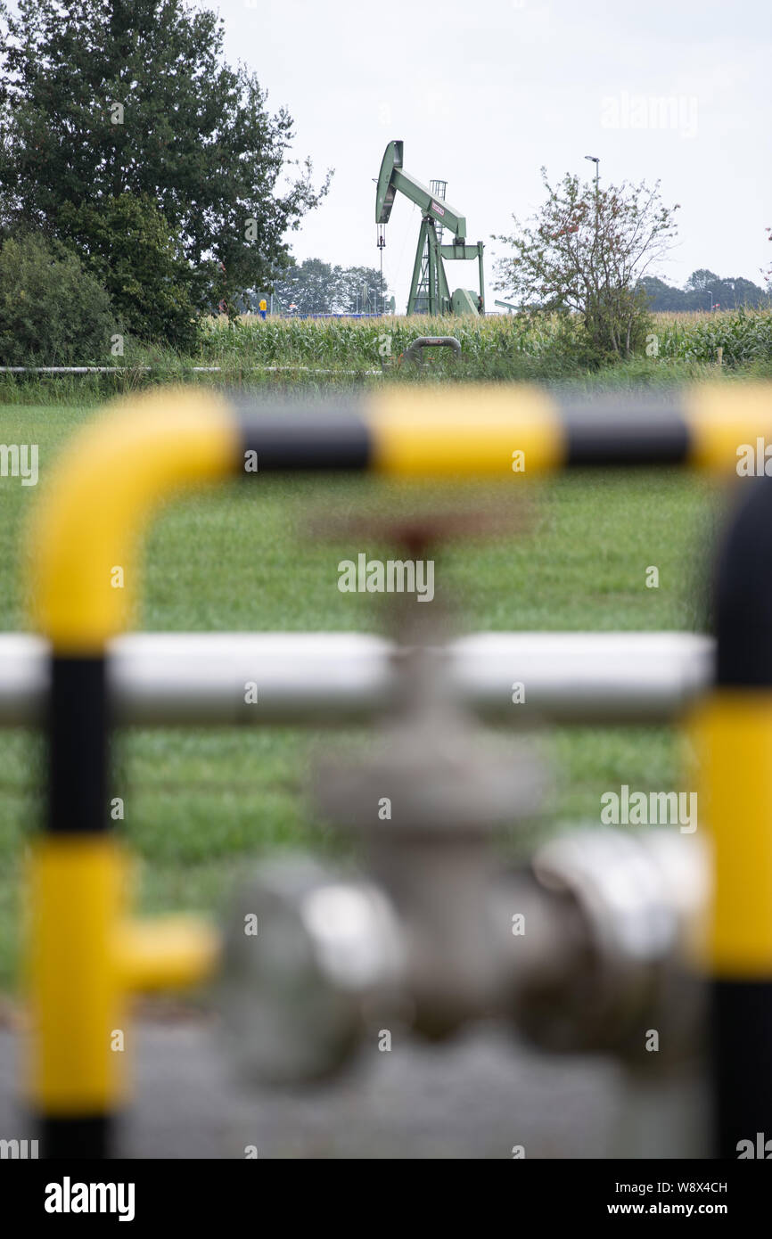 Emlichheim, Germany. 08th Aug, 2019. Pipelines transport extracted ...